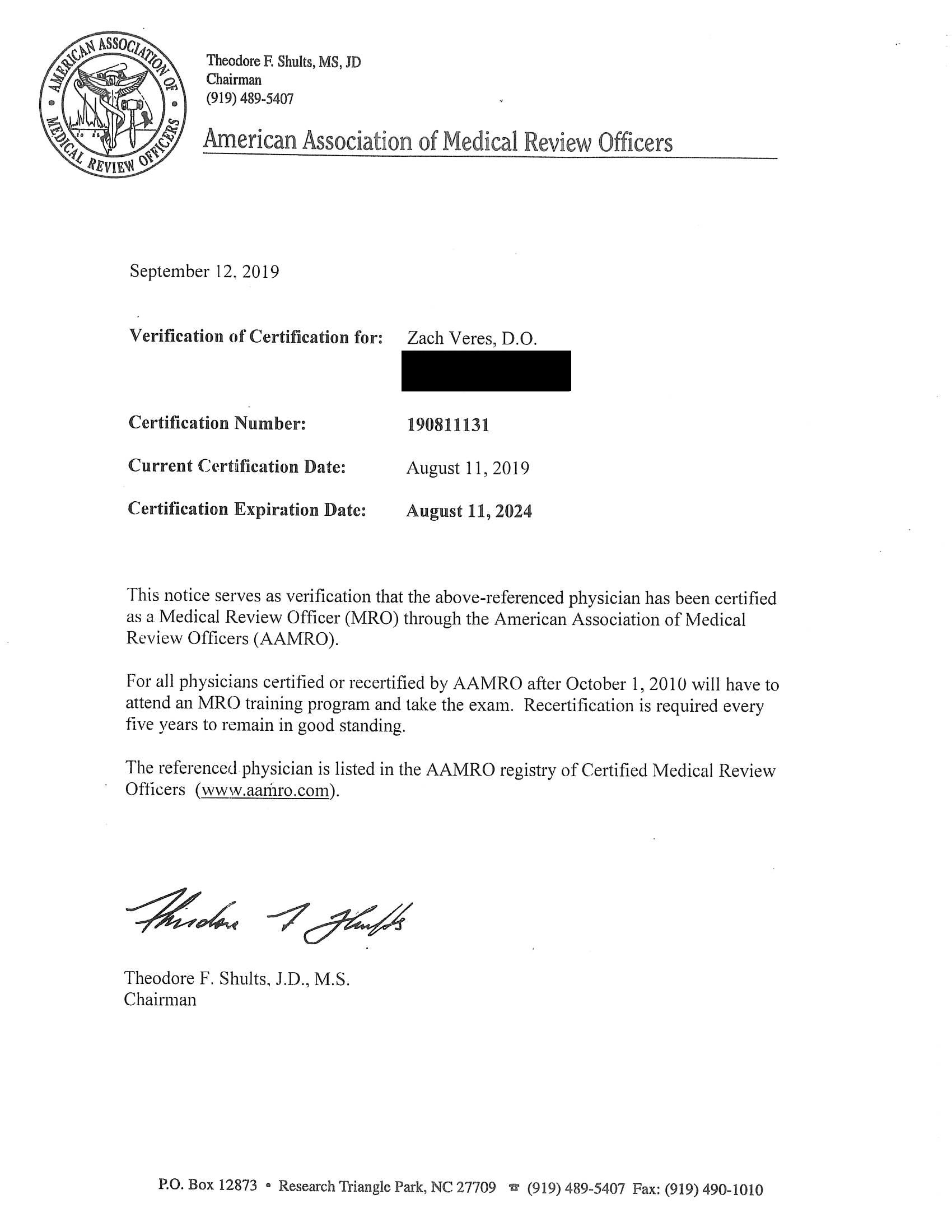 Medical Review Officer - IMT, LLC - MRO, Federal Regulated, Drug Free#R ...